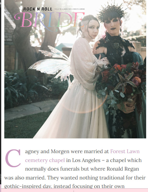 Featured in Rock N Roll Bride Magazine -Nicole Caldwell Photo